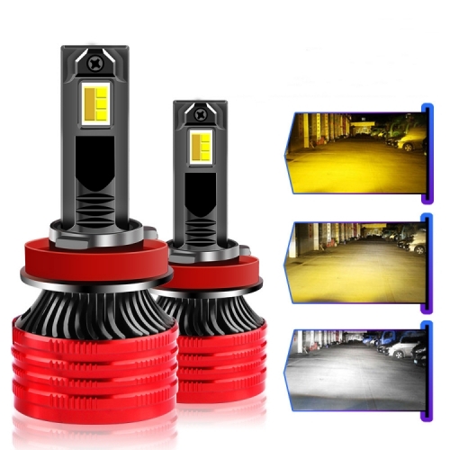 Tri Color Car Led Headlight Bulb 75W